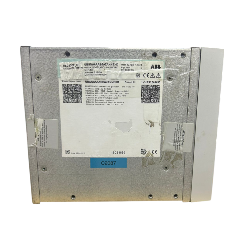 Relé de Proteção de Gerador ABB REG630 - Energ Geradores