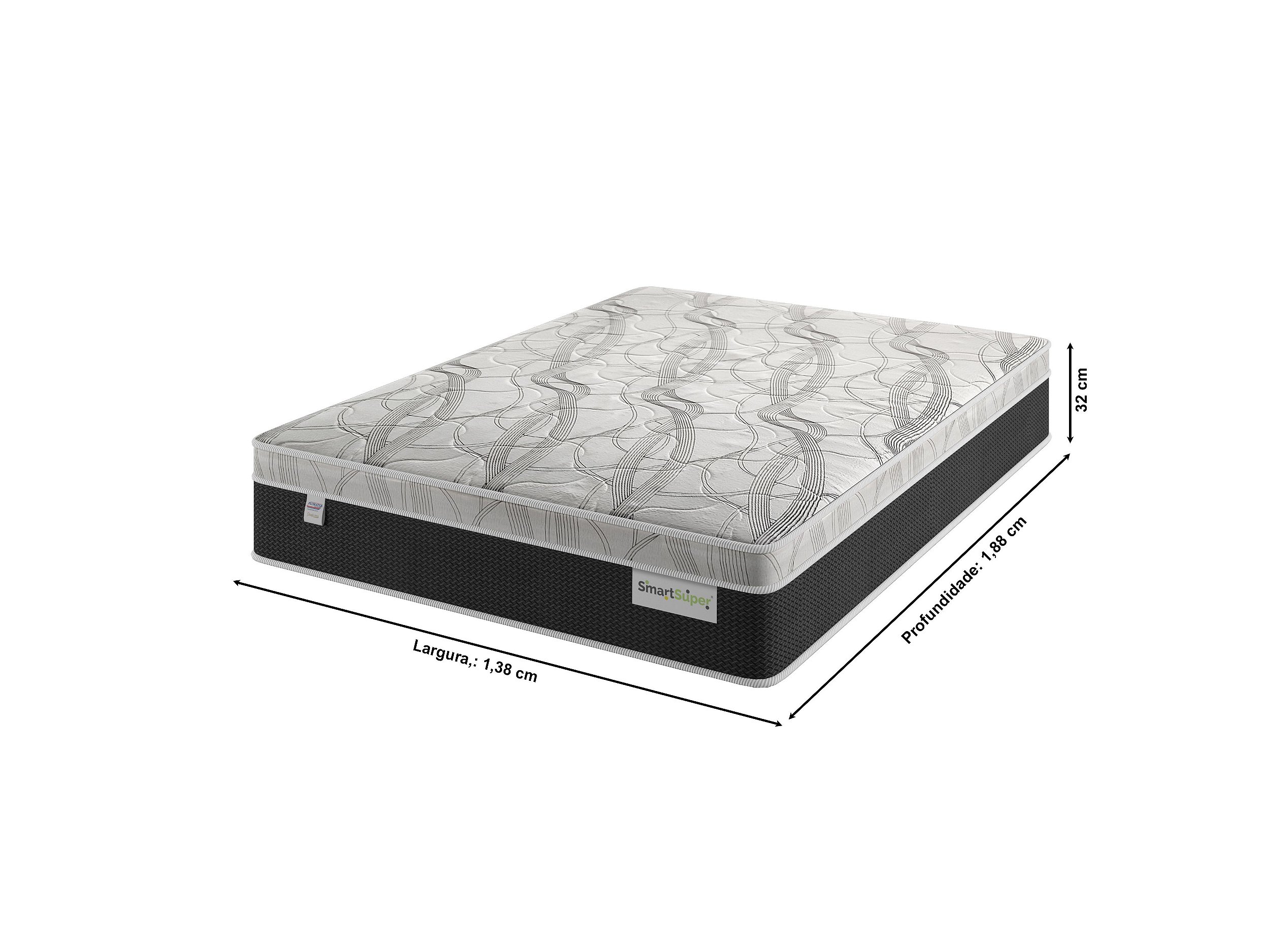 Colchão Casal Molas Superlastic Smart D26 138X188X32 - PLUMATEX ...
