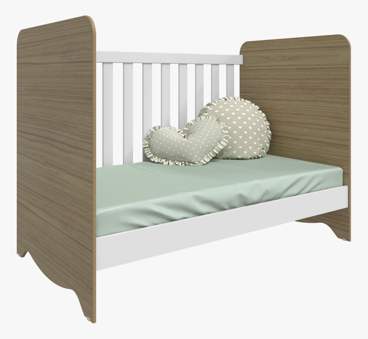 Berço Mini Cama Ben 3 em 1 branco/carvalho - MÓVEIS PEROBA - ATACADÃO ...