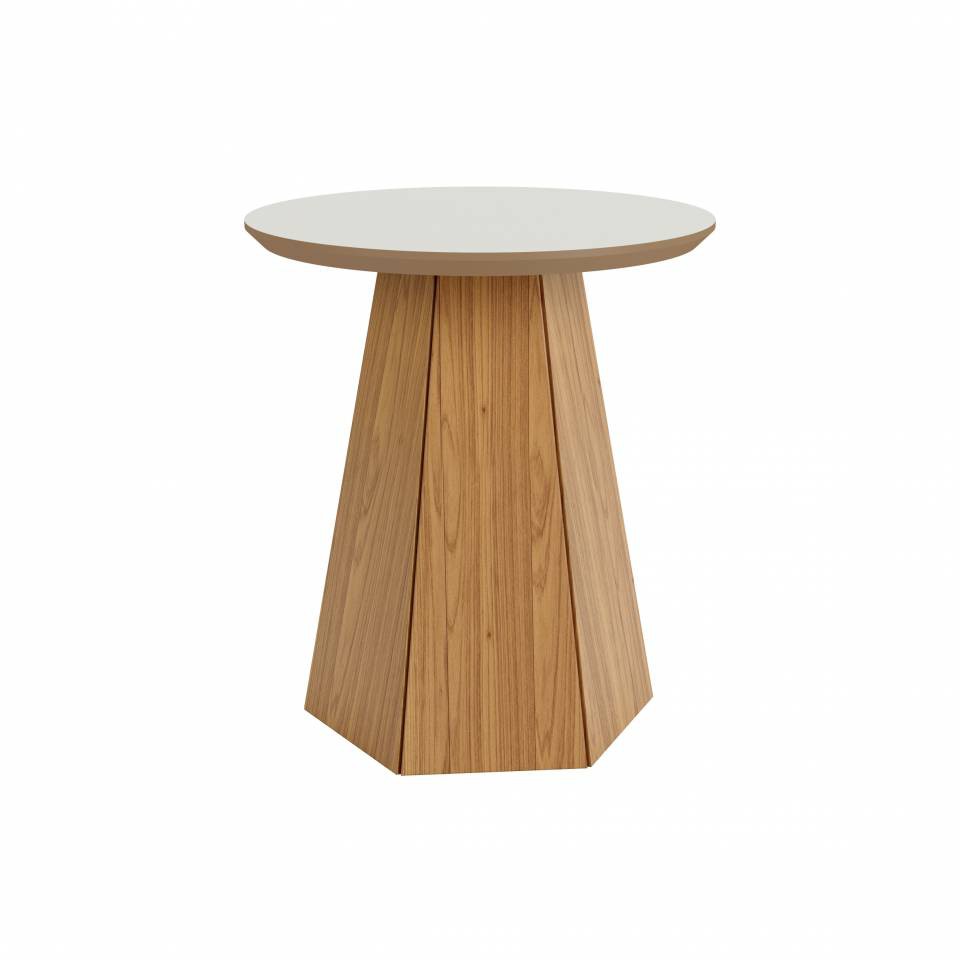 Mesa Lateral com Base Hexagonal TB606 55x50X50cm 100% MDF cor. WJ ...