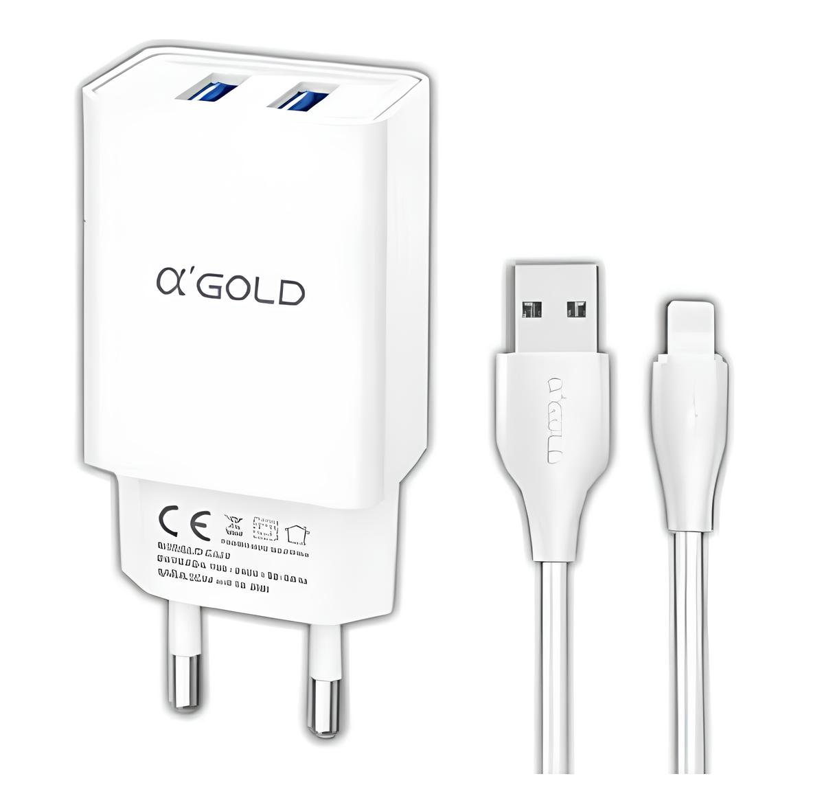 CARREGADOR DE CELULAR A'GOLD V8 COM 2 USB 4.1A MOD. CA28-2 ...