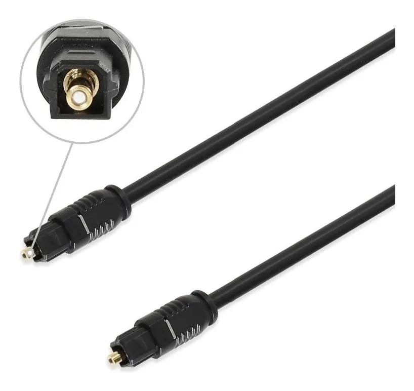 Cabo Óptico Digital Toslink 1,80 Metros Banhado - MB UTILIDADES