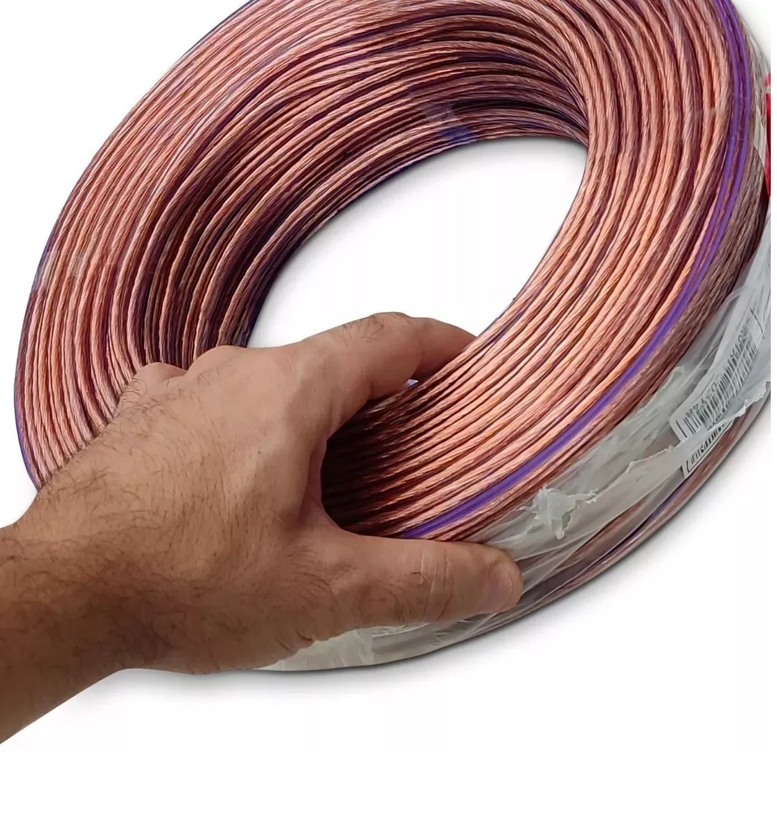 Cabo Fio 2 X 2,5mm Paralelo 100 Metros Bicolor P/ Som Lilas - MB UTILIDADES