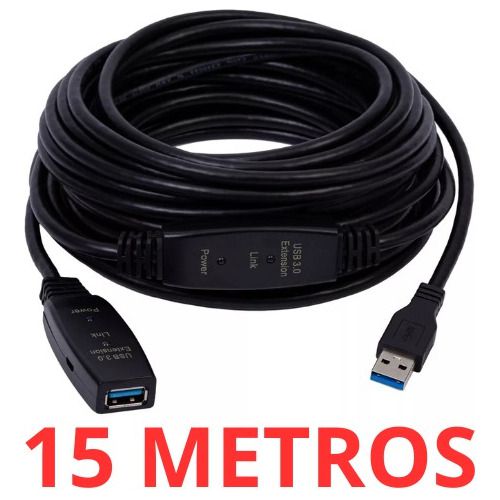 Cabo Extensor Usb Amplificado Versao 3.0 Ativo 15 Metros - MB UTILIDADES