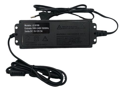 Fonte Regulável Digital 5a C/ Saída Ajustável De 3v A 12v - MB UTILIDADES