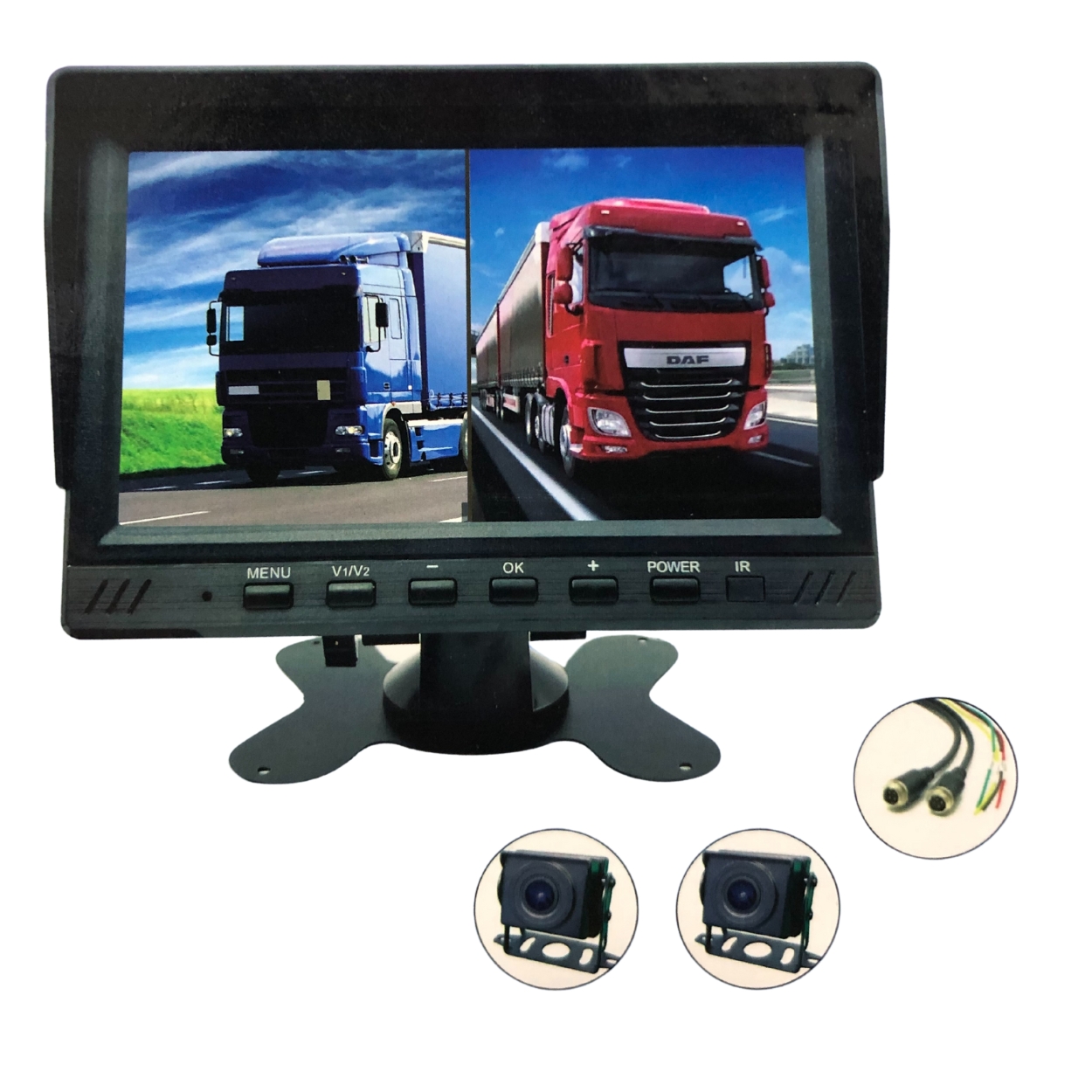 Kit Monitoramento Monitor 7 Polegadas + 2 Câmeras Ahd 12-24v - MB ...