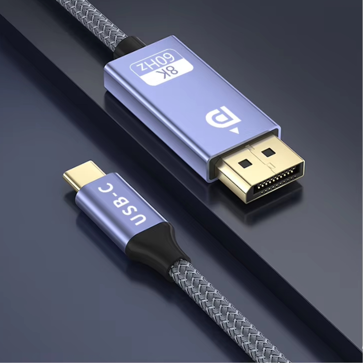 Cabo Usb Tipo C Para Displayport 1.4 8k 1,80 Metros - MB UTILIDADES