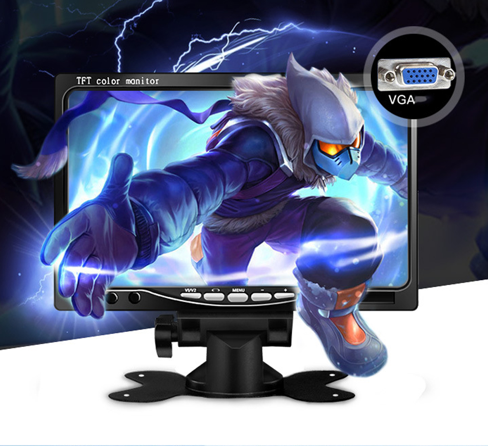 Tela Monitor Lcd Hd 7 Polegadas Portátil Hdmi Vga E Av - MB UTILIDADES