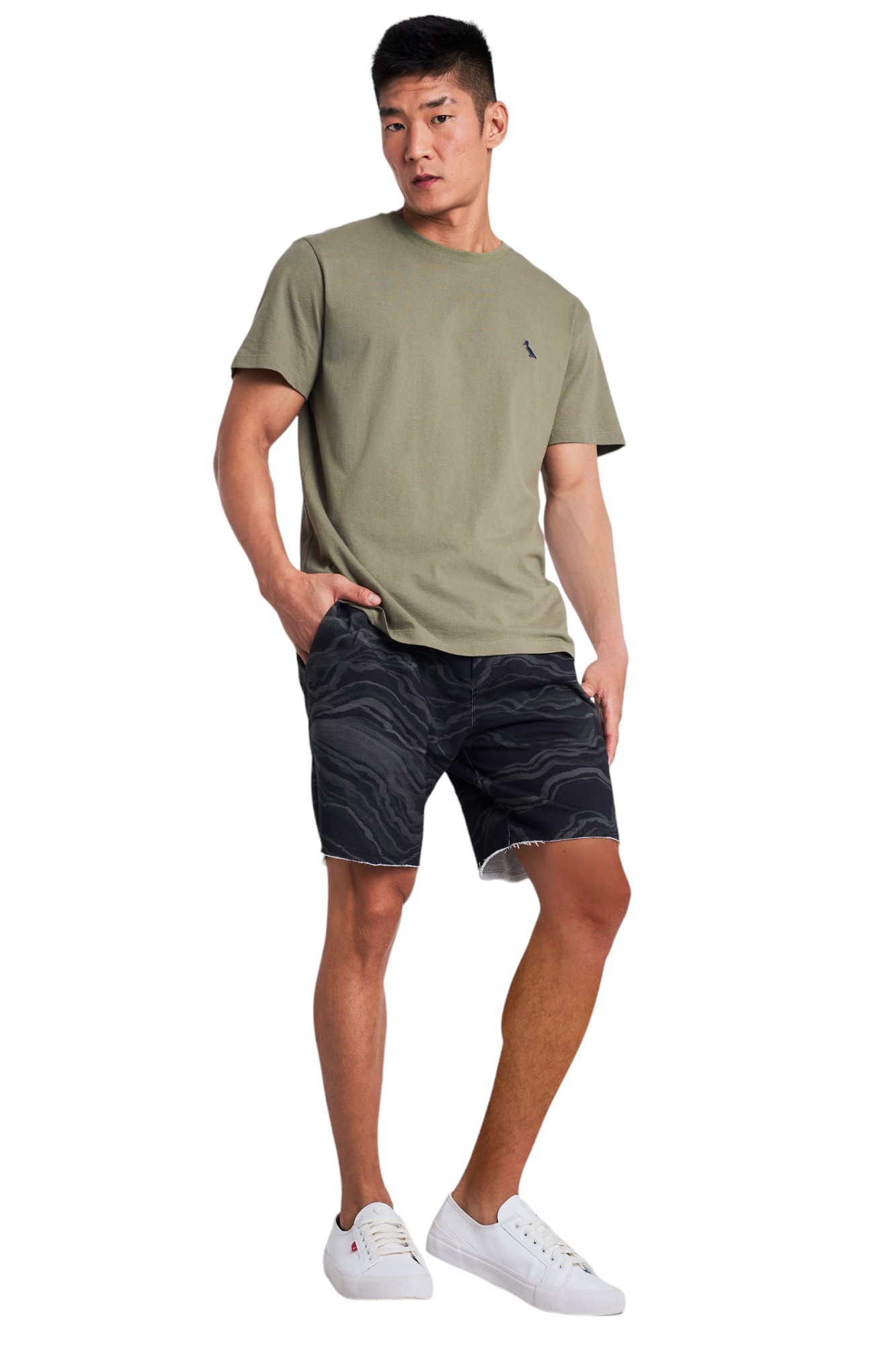 Camiseta Reserva Masculina Básica Verde militar - Gareth