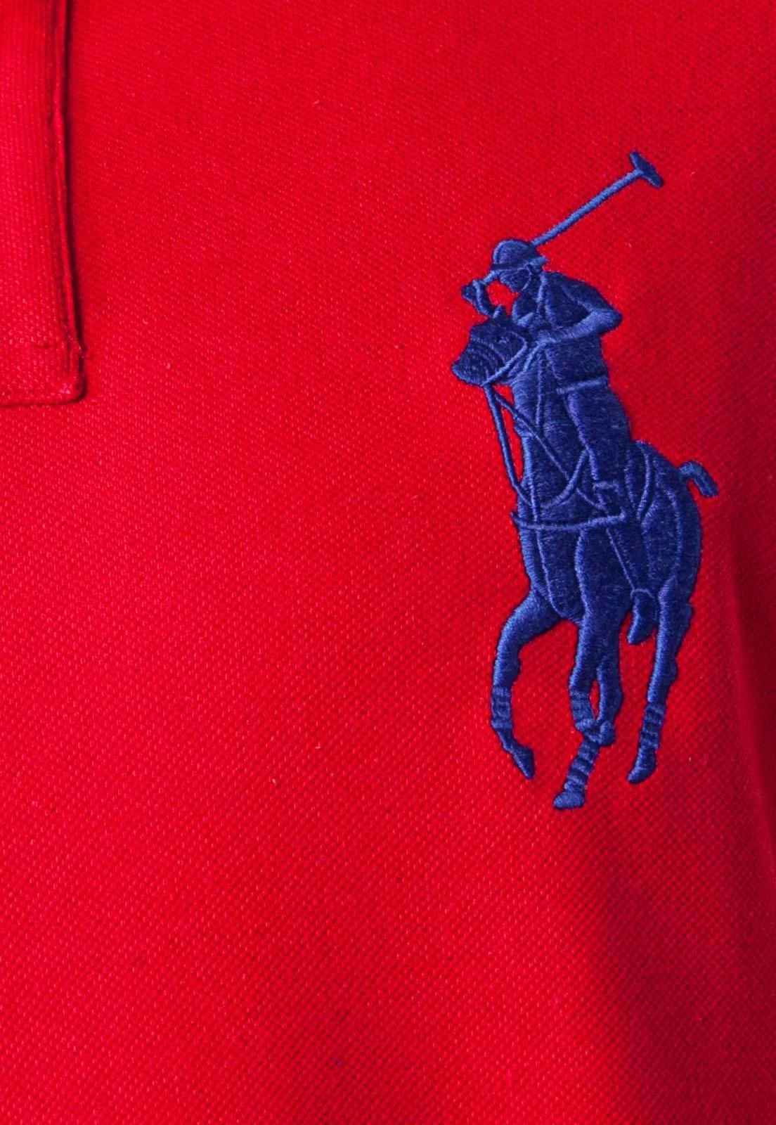 Polo RL Masculina Custom Fit Big Vermelha - Gareth