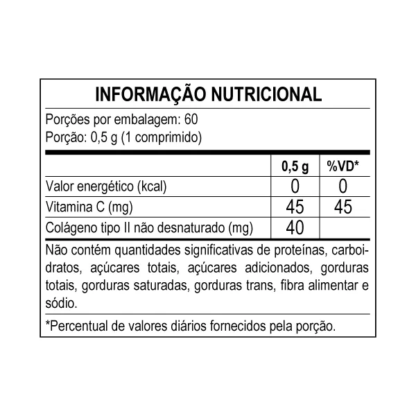 Colágeno II + Vitamina C 60 Cápsulas | Apisnutri - Empório Aruna