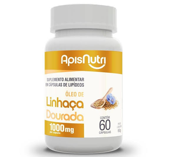 Óleo De Linhaça Dourada 1000mg 60 Cáps | ApisNutri - Empório Aruna