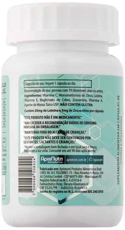 Vision + A 60 480mg 60 Cáps - ApisNutri - Empório Aruna