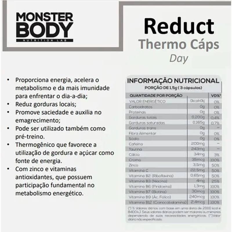 Reduct ThermoCáps Day 90Caps - Supraervas - Empório Aruna