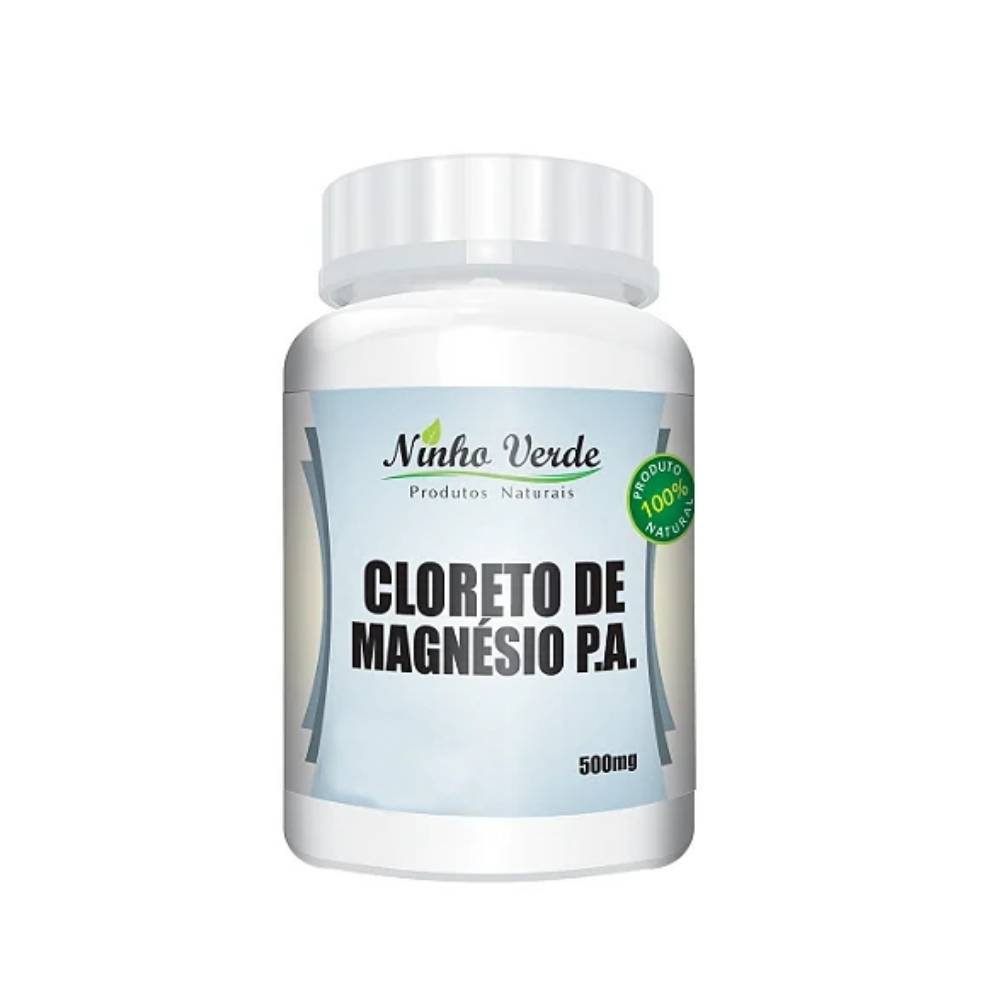 Cloreto de Magnésio P.A. 500mg 120 Cápsulas- Ninho Verde - Empório Aruna