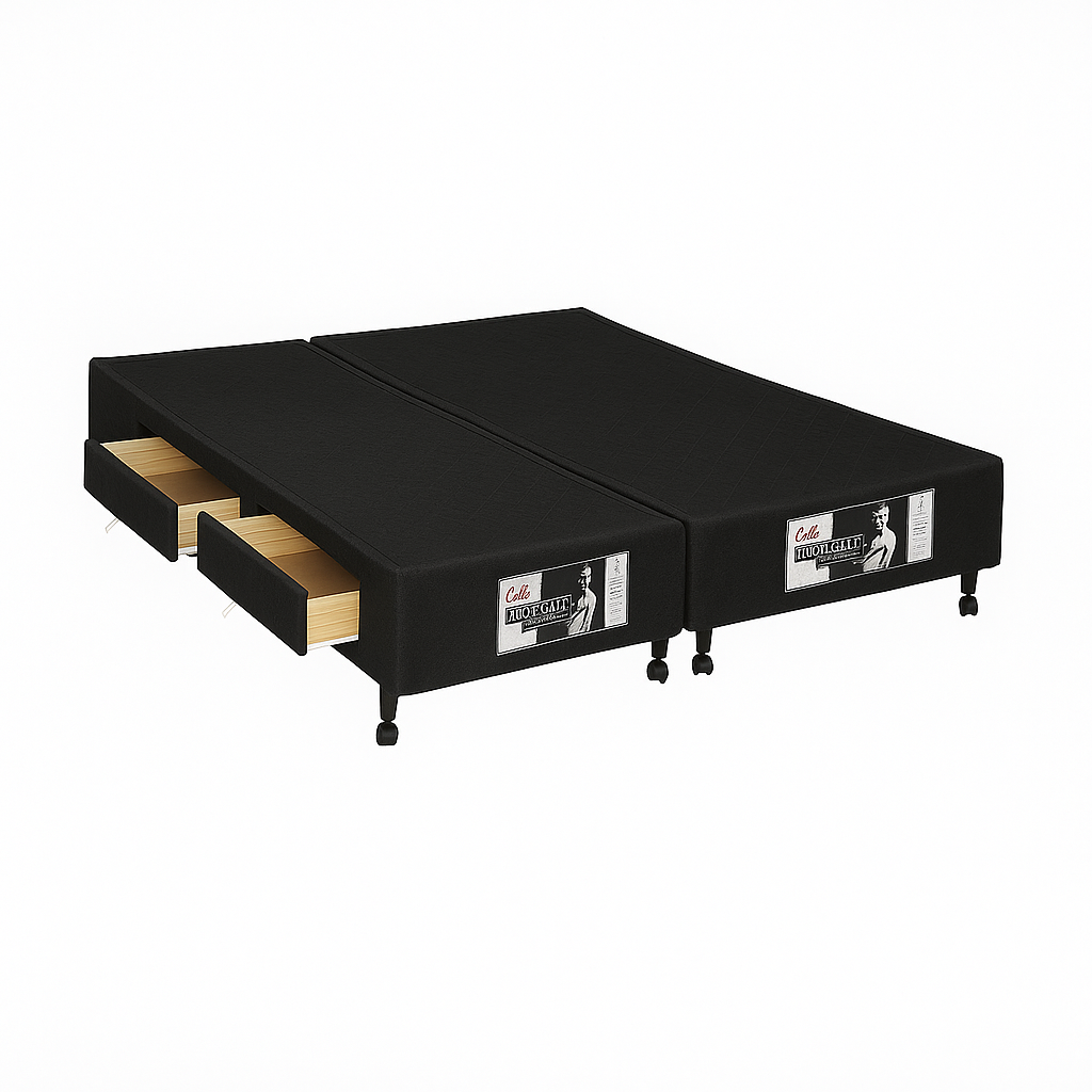 CAMA BOX - COM GAVETA - CASTOR - QUEEN - 158X198X40 - Casa do Conforto