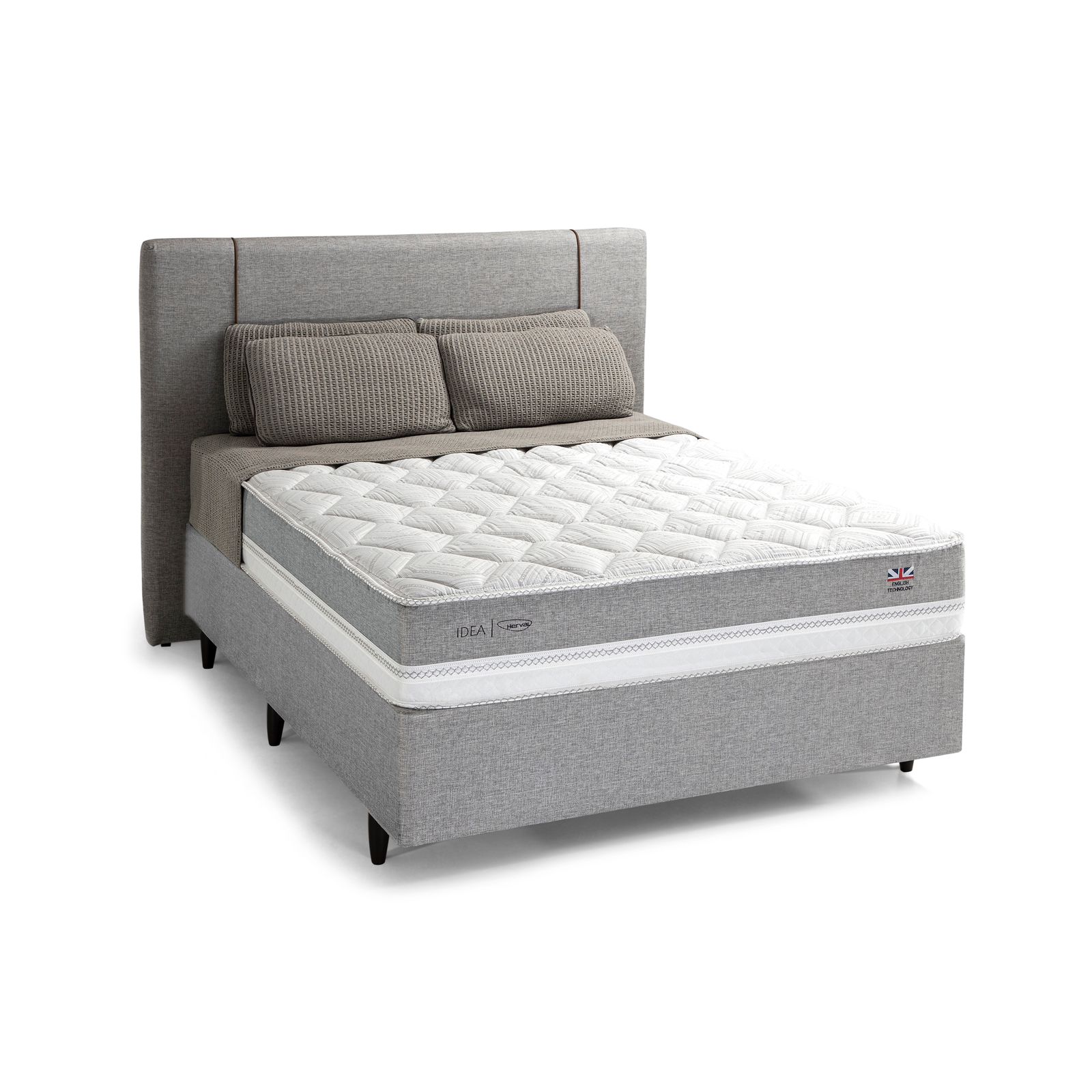 Conjunto: box+ colchão Herval C1672 - molas maxspring - Casal 138x188x ...