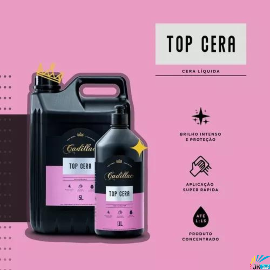 Cera Liquida Automotiva Cadillac Top Cera 1 Litros 1x15 - JK AUTO SHOP