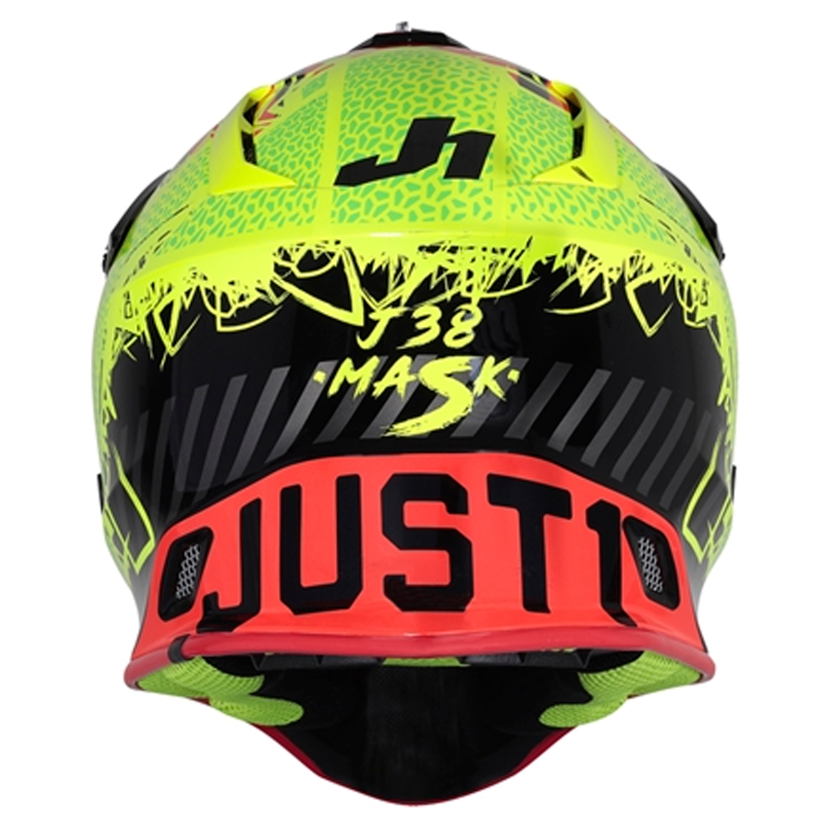 Capacete Just1 J38 Mask Amarelo/Vermelho - Menta Motos - A Melhor Loja de Motocross do Brasil!