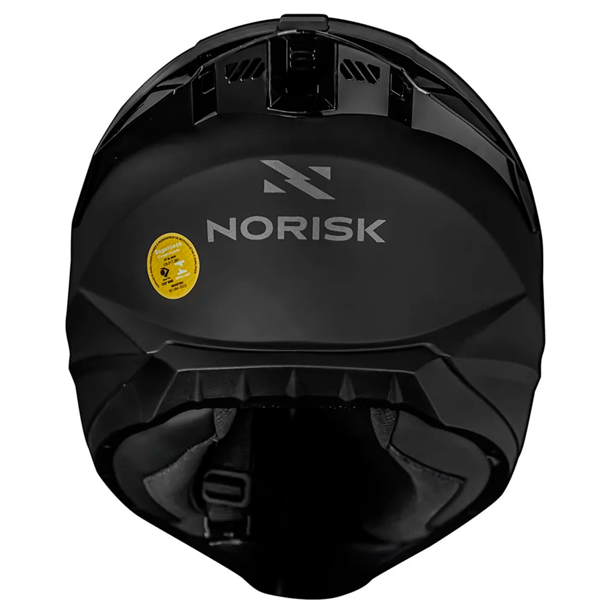 Capacete Norisk Razor Monocolor Black Edition Fosco - Menta Motos - A ...