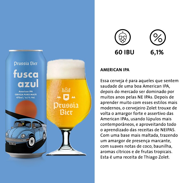 Prussia Bier - Fusca Azul - American IPA - Prussia Bier - Loja online ...