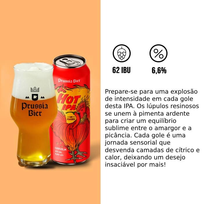 CERVEJA HOT IPA COM PIMENTA LATA 473ML UNIDADE - Prussia Bier - Loja ...