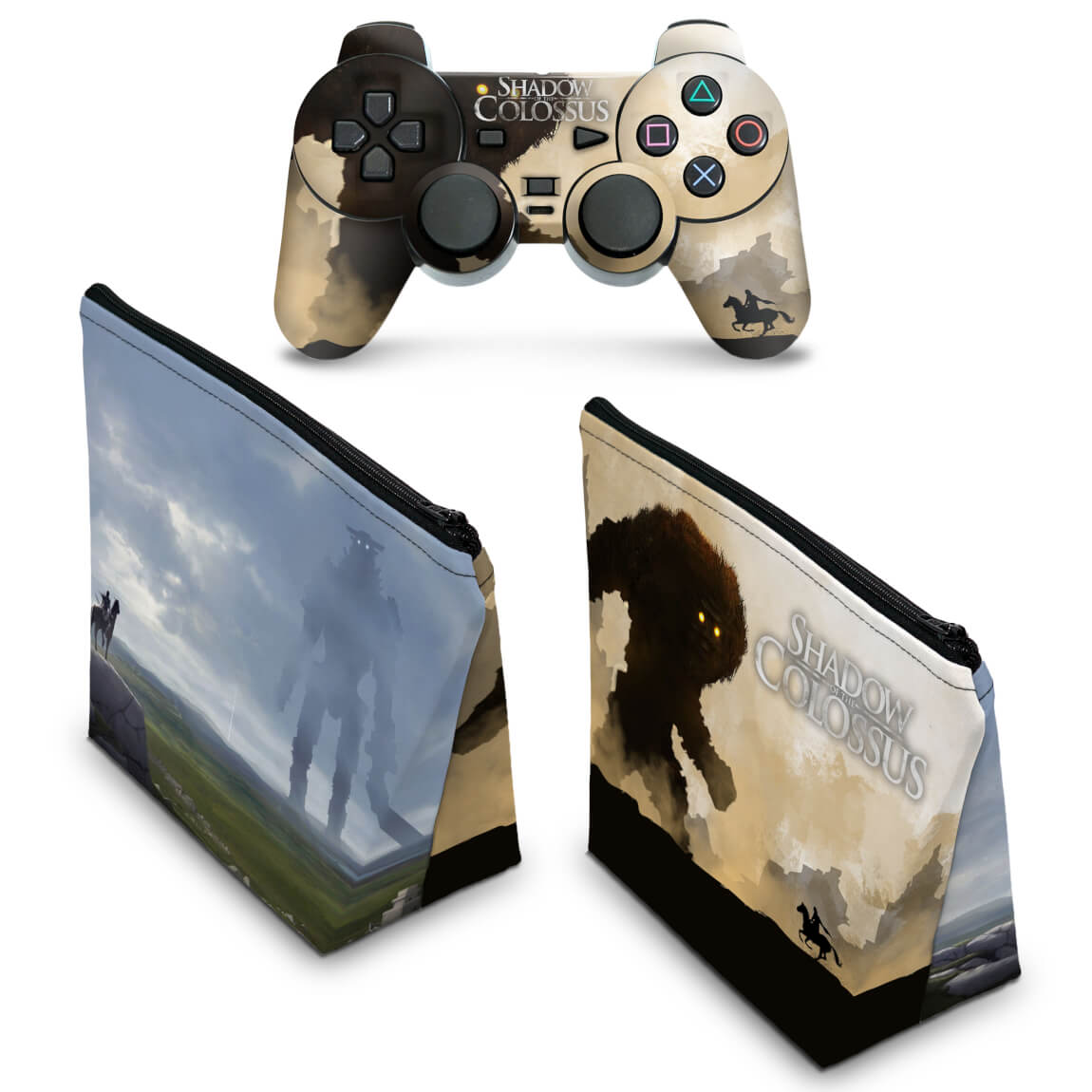 KIT Capa Case e Skin PS2 Controle - Shadow Colossus - Pop Arte Skins