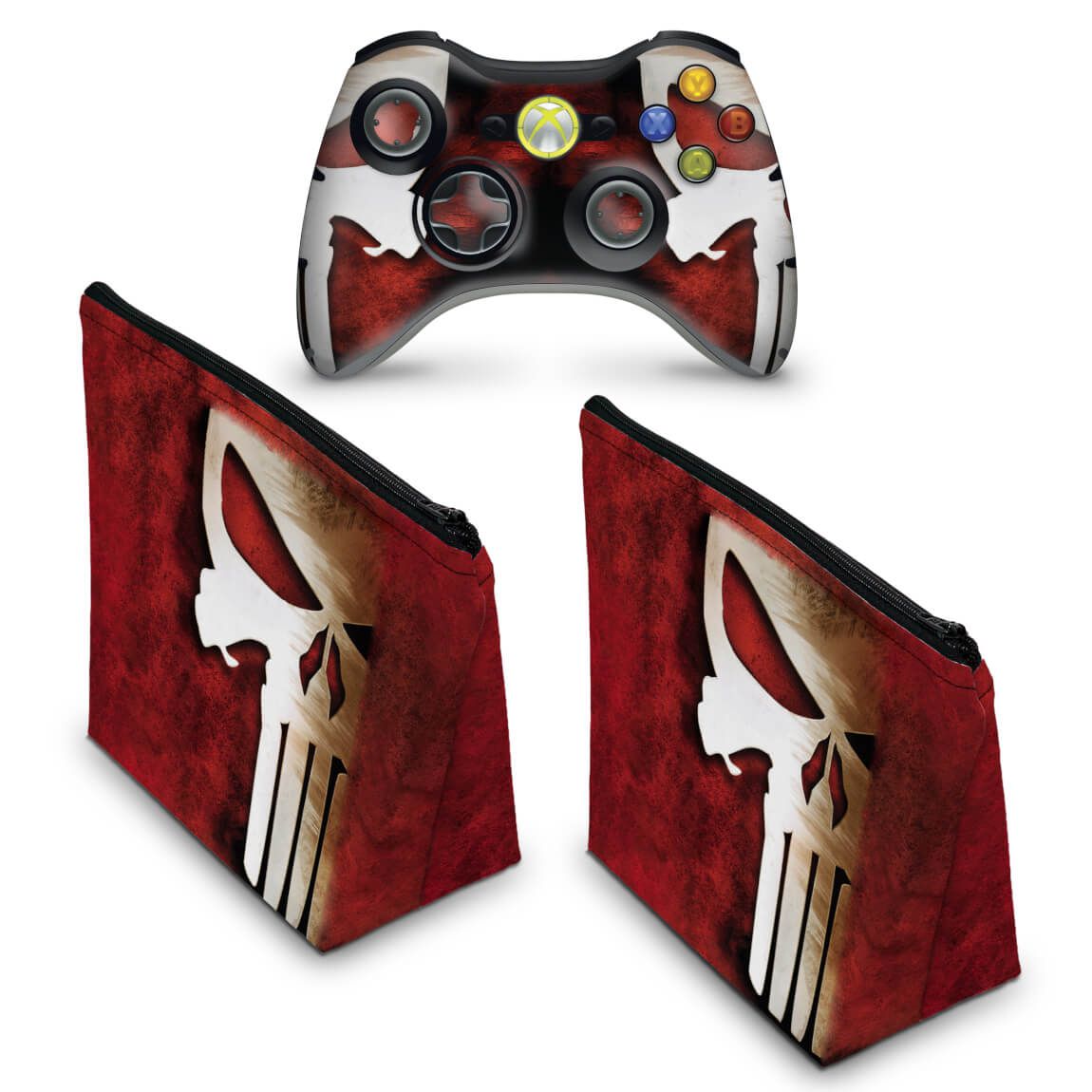 KIT Capa Case e Skin Xbox 360 Controle - The Punisher Justiceiro - Pop ...