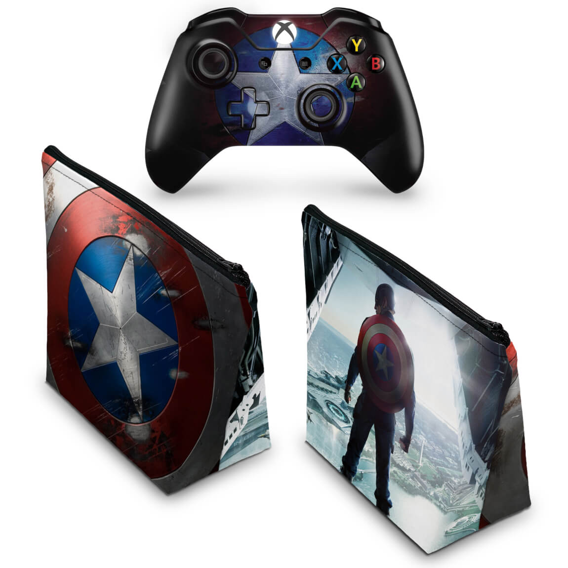KIT Capa Case e Skin Xbox One Fat Controle - Capitão America - Pop Arte ...