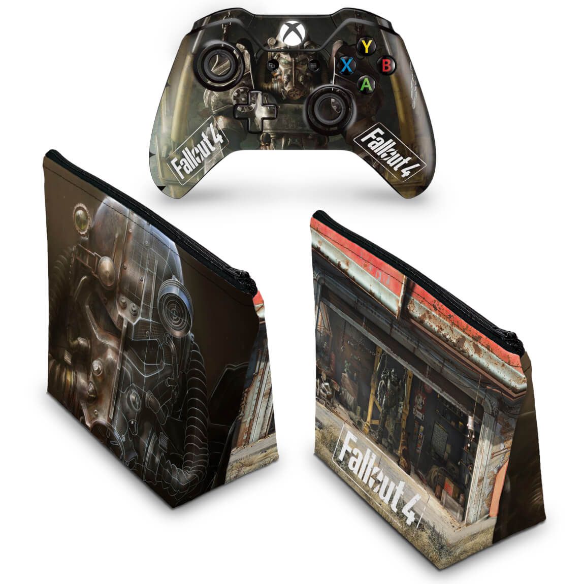 KIT Capa Case e Skin Xbox One Fat Controle - Fallout 4 - Pop Arte Skins