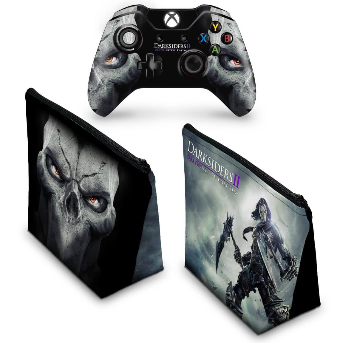 KIT Capa Case e Skin Xbox One Fat Controle - Darksiders 2 Deathinitive ...