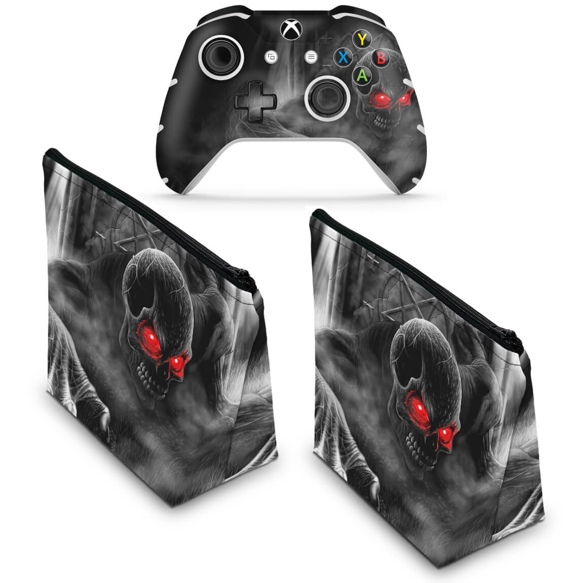 KIT Capa Case e Skin Xbox One Slim X Controle - Caveira Skull - Pop ...