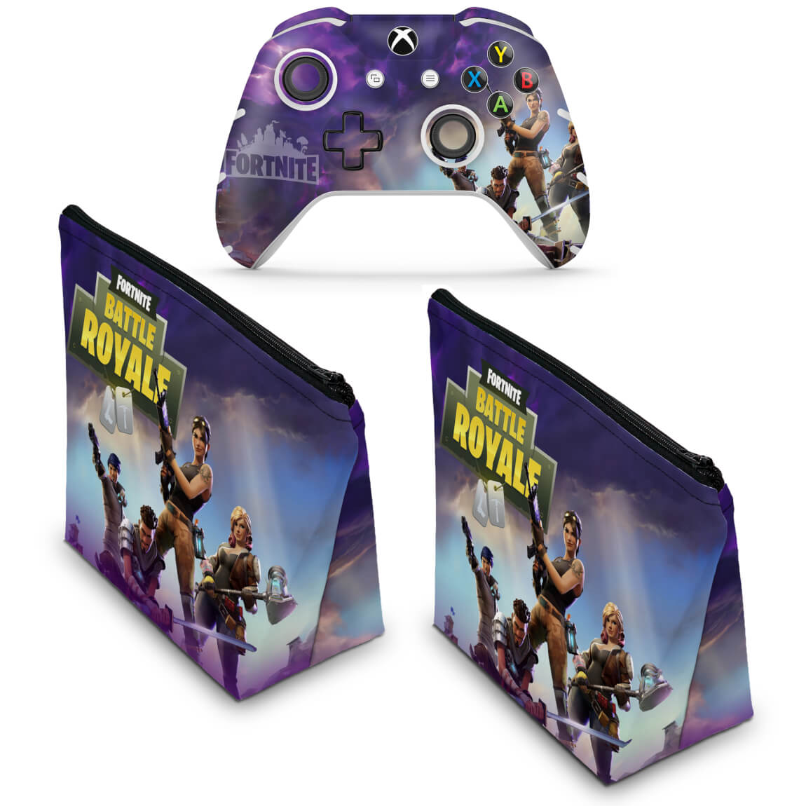 KIT Capa Case e Skin Xbox One Slim X Controle - Fortnite Battle Royale ...