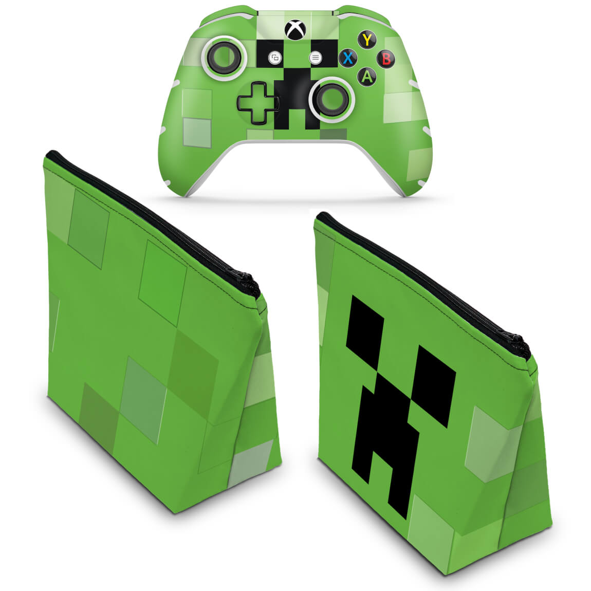 KIT Capa Case e Skin Xbox One Slim X Controle - Creeper Minecraft - Pop ...
