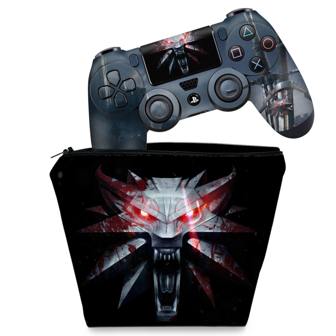 KIT Capa Case e Skin PS4 Controle - The Witcher #A - Pop Arte Skins