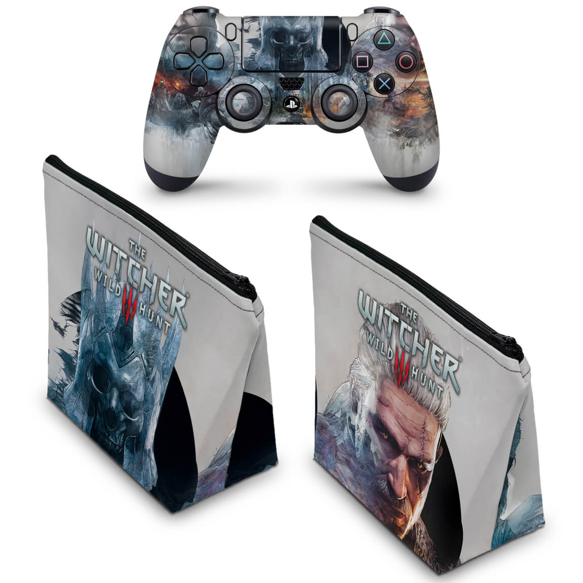 KIT Capa Case e Skin PS4 Controle - The Witcher #B - Pop Arte Skins