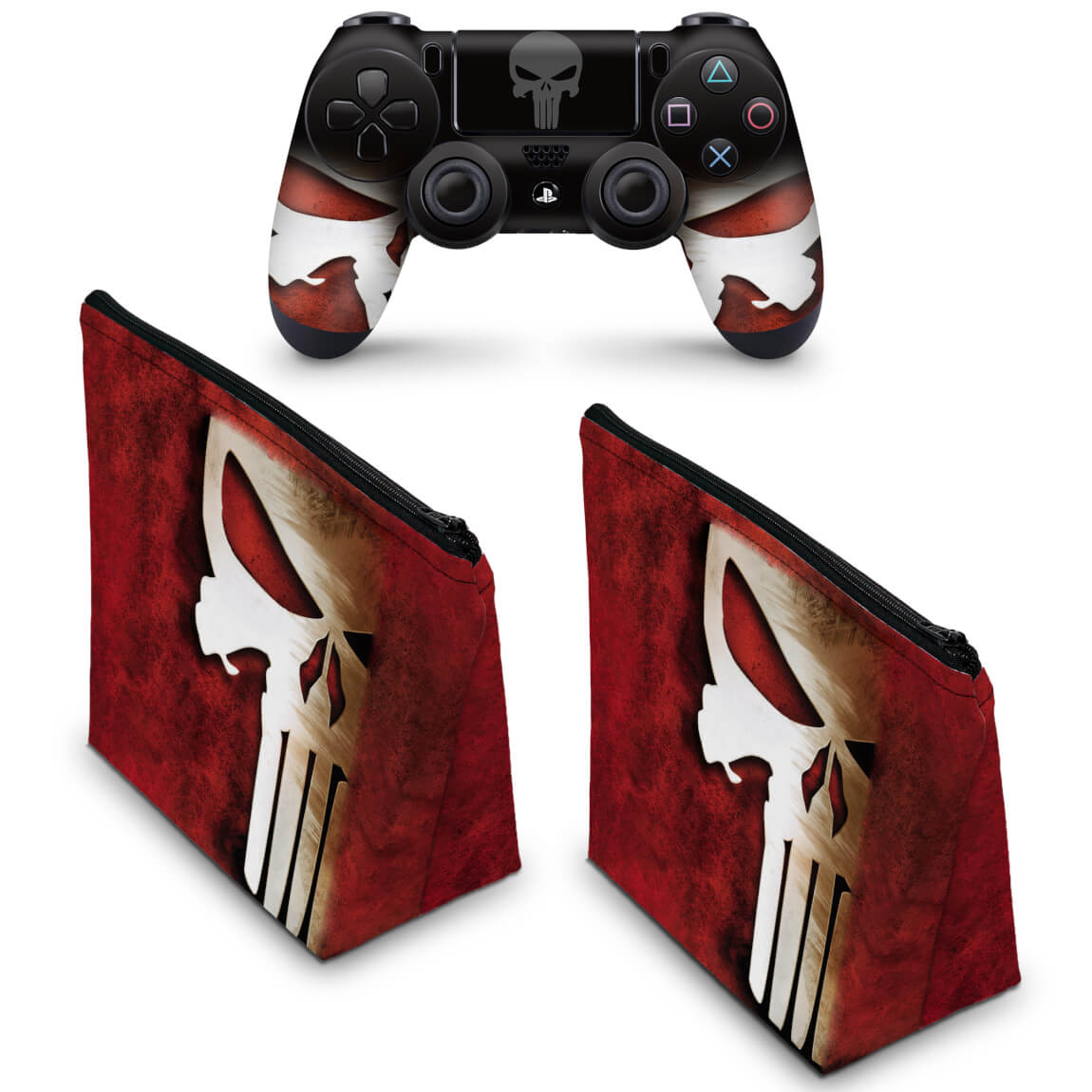 KIT Capa Case e Skin PS4 Controle - The Punisher Justiceiro - Pop Arte ...