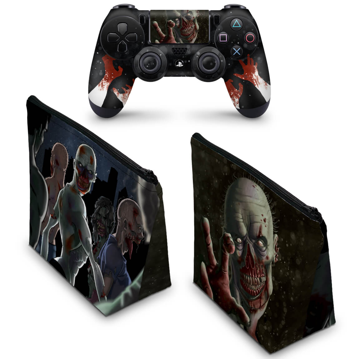 KIT Capa Case e Skin PS4 Controle - Zombie Zumbi The Walking - Pop Arte ...