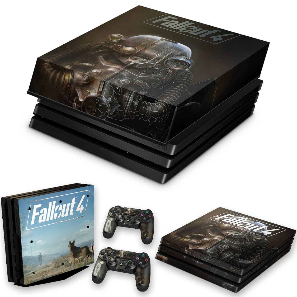 KIT PS4 Pro Skin e Capa Anti Poeira Fallout 4 Pop Arte Skins
