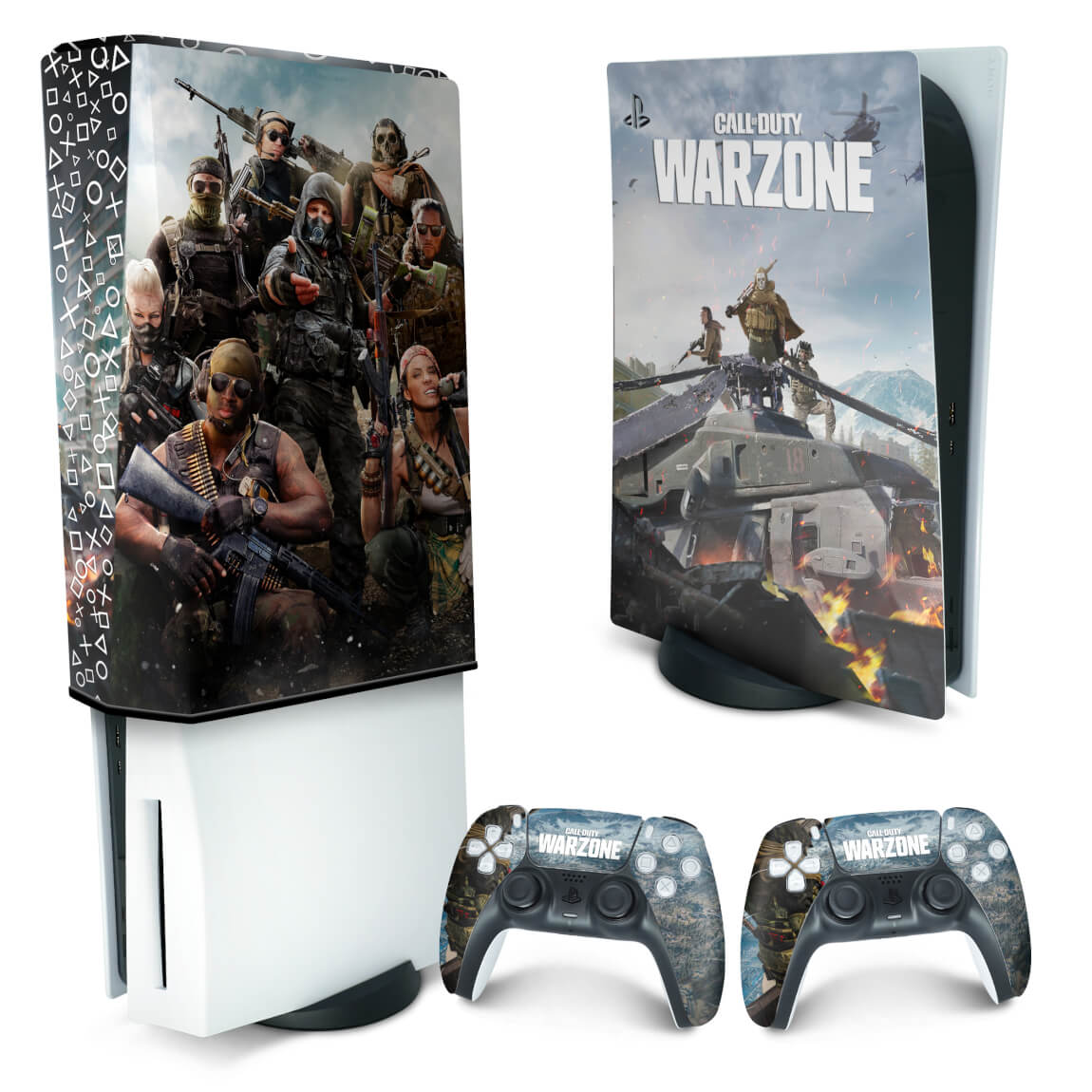 KIT PS5 Fat Skin e Capa Anti Poeira - Call of Duty Warzone - Pop Arte Skins