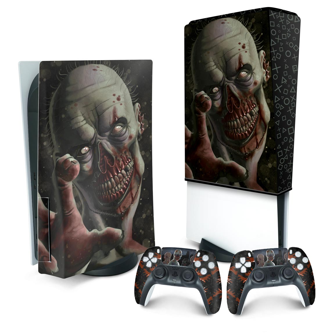 KIT PS5 Fat Skin e Capa Anti Poeira - Zombie Zumbi The Walking - Pop ...