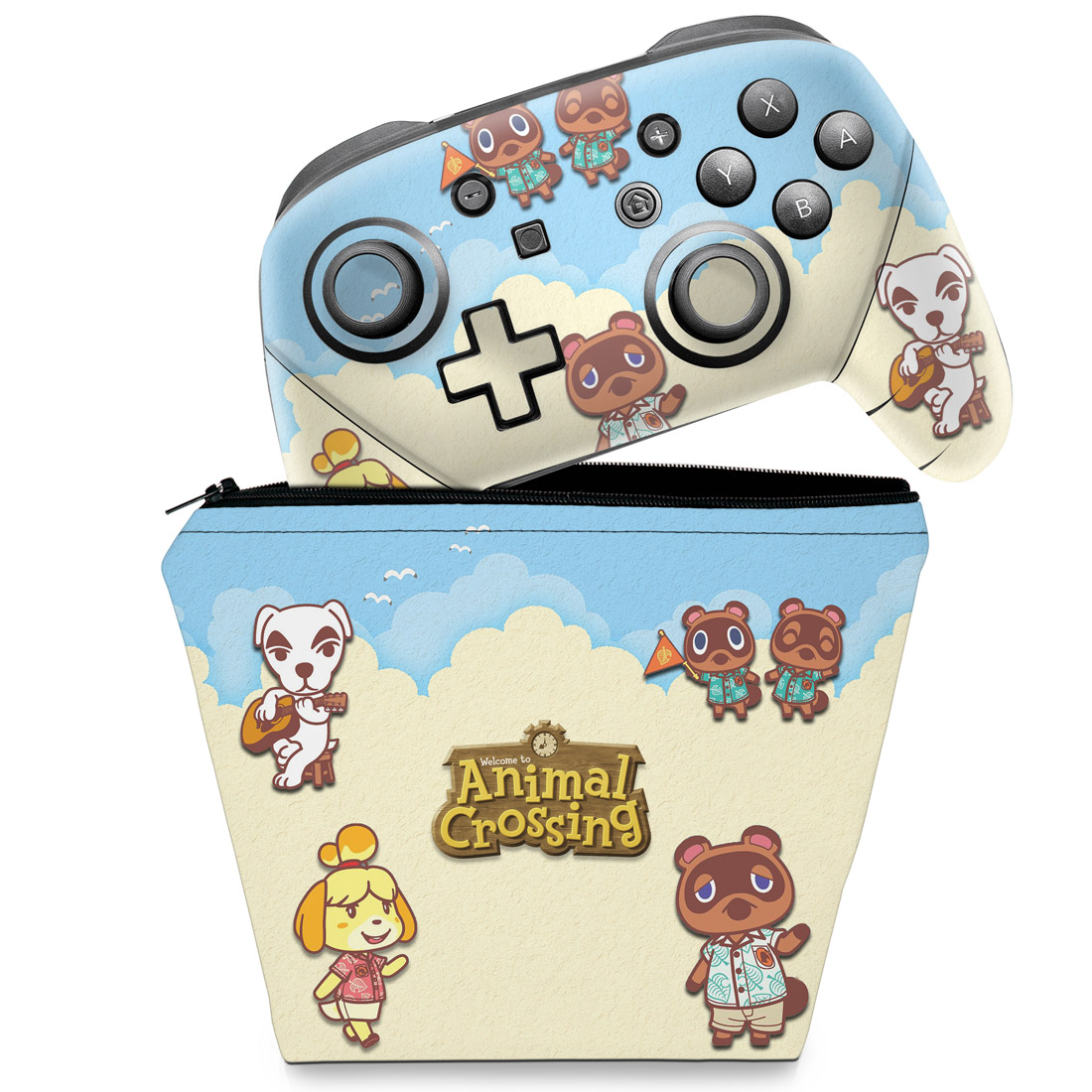 Capa Case E Skin Nintendo Switch Pro Controle Animal Crossing