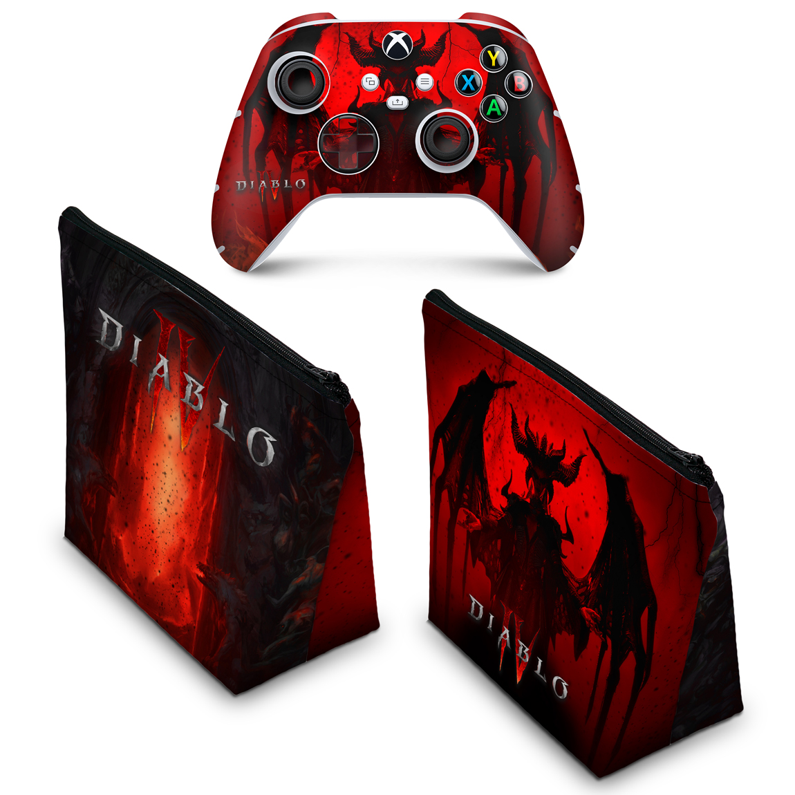 KIT Capa Case e Skin Xbox Series S X Controle - Diablo IV 4 - Pop Arte ...