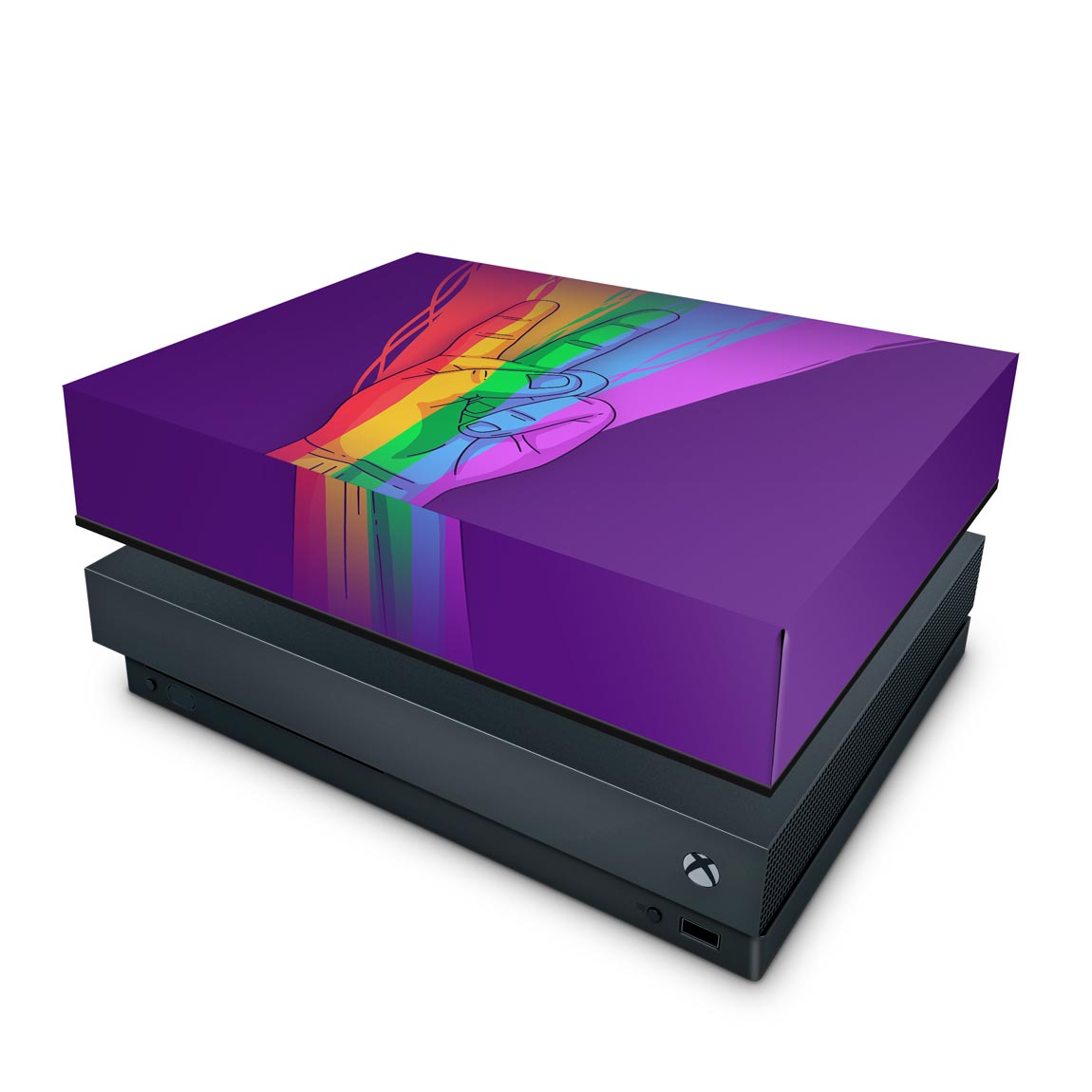 Xbox One X Capa Anti Poeira - Rainbow Colors Colorido - Pop Arte Skins
