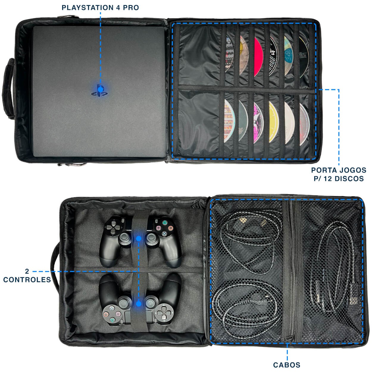 Bolsa Playstation 4 Pro Transporte PS4 Mochila Bag - Pop Arte Skins