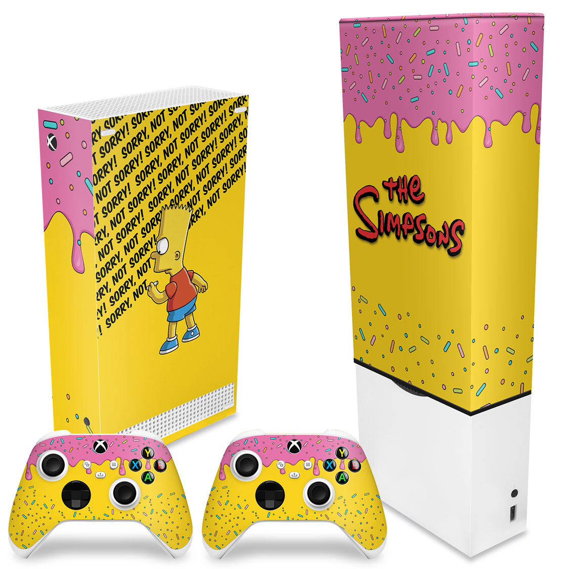 KIT Xbox Series S Capa Anti Poeira e Skin - The Simpsons - Pop Arte Skins