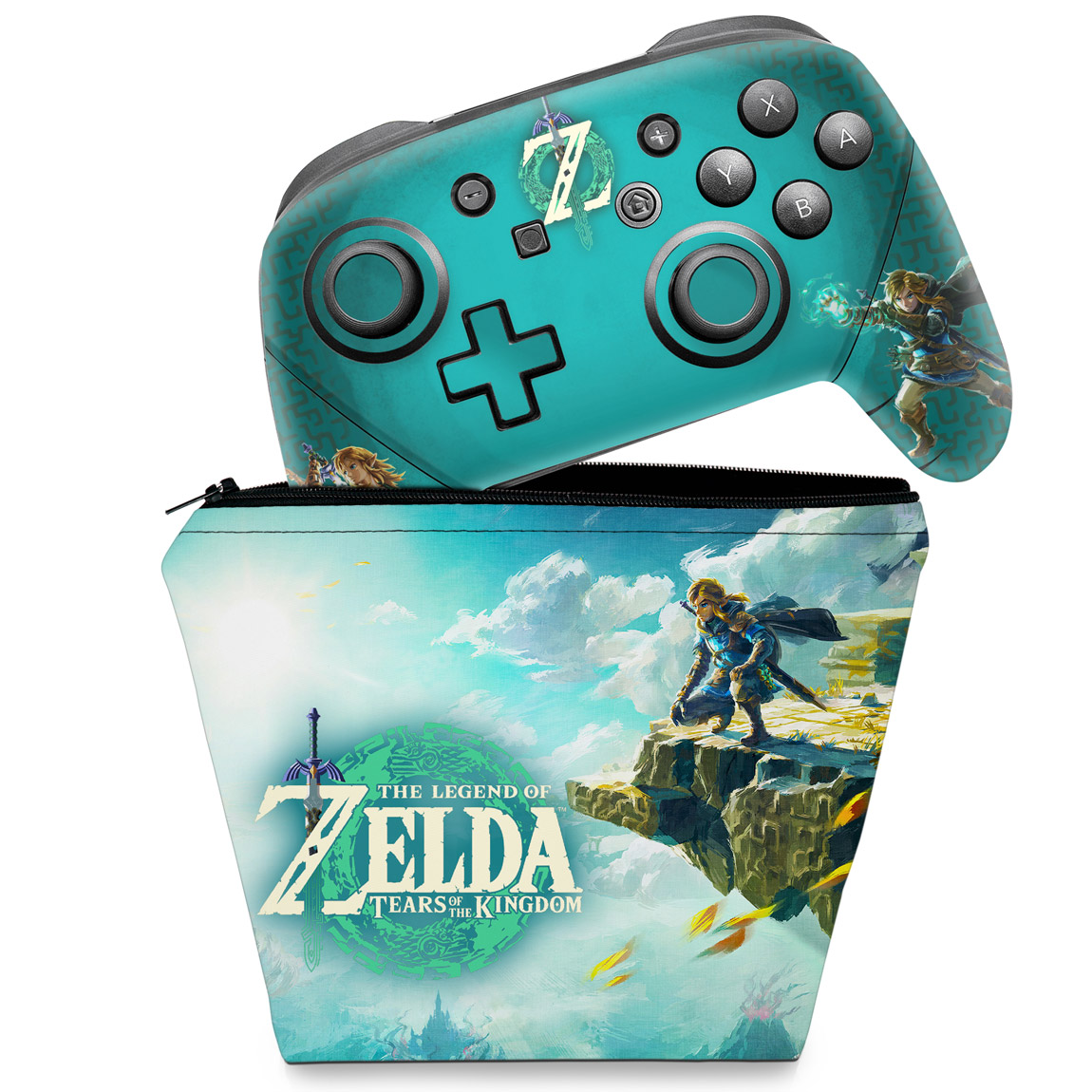 Capa e Skin Nintendo Switch Pro Controle - Zelda Tears of the Kingdom ...