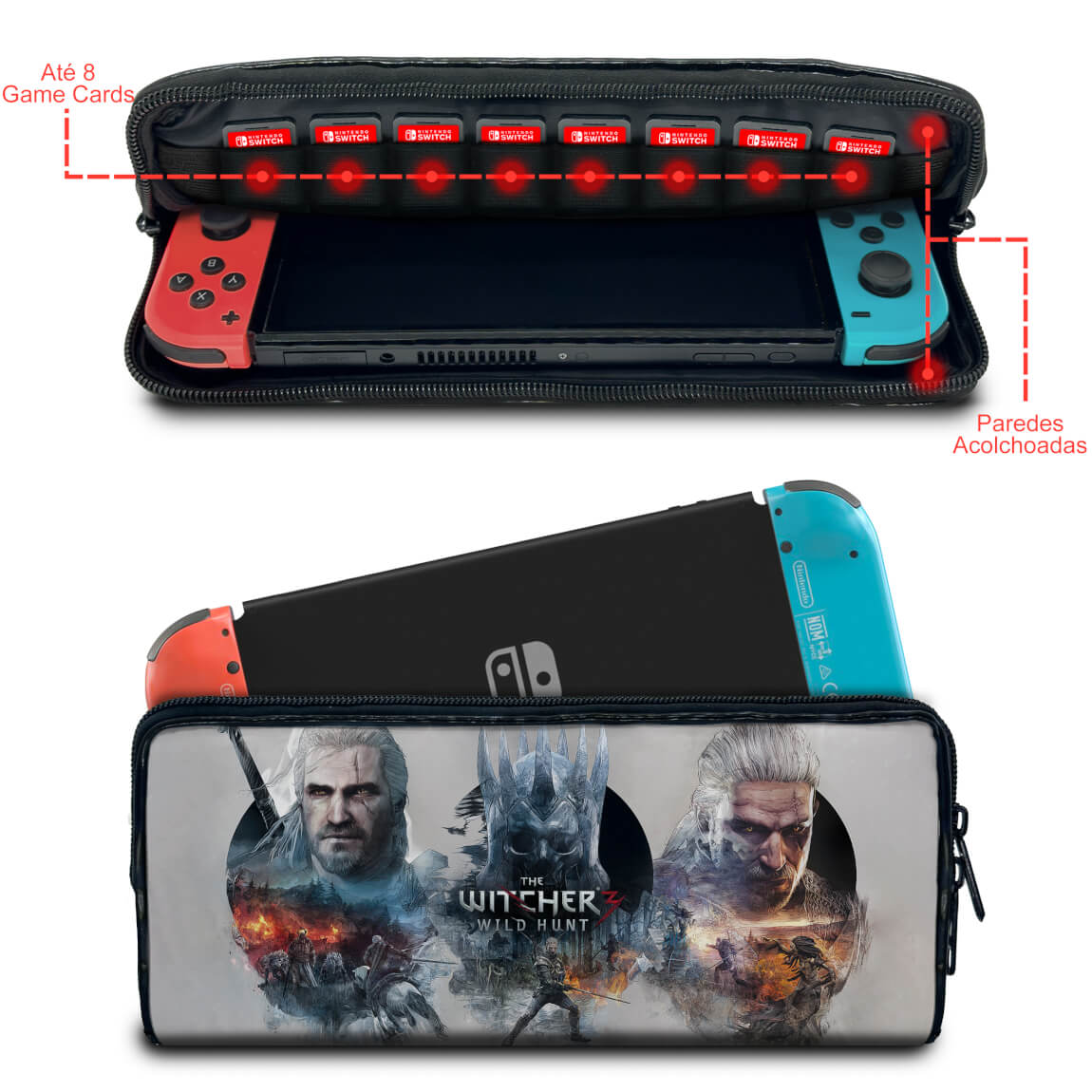 Case Nintendo Switch Bolsa Estojo - The Witcher 3: Wild Hunt - Pop Arte ...