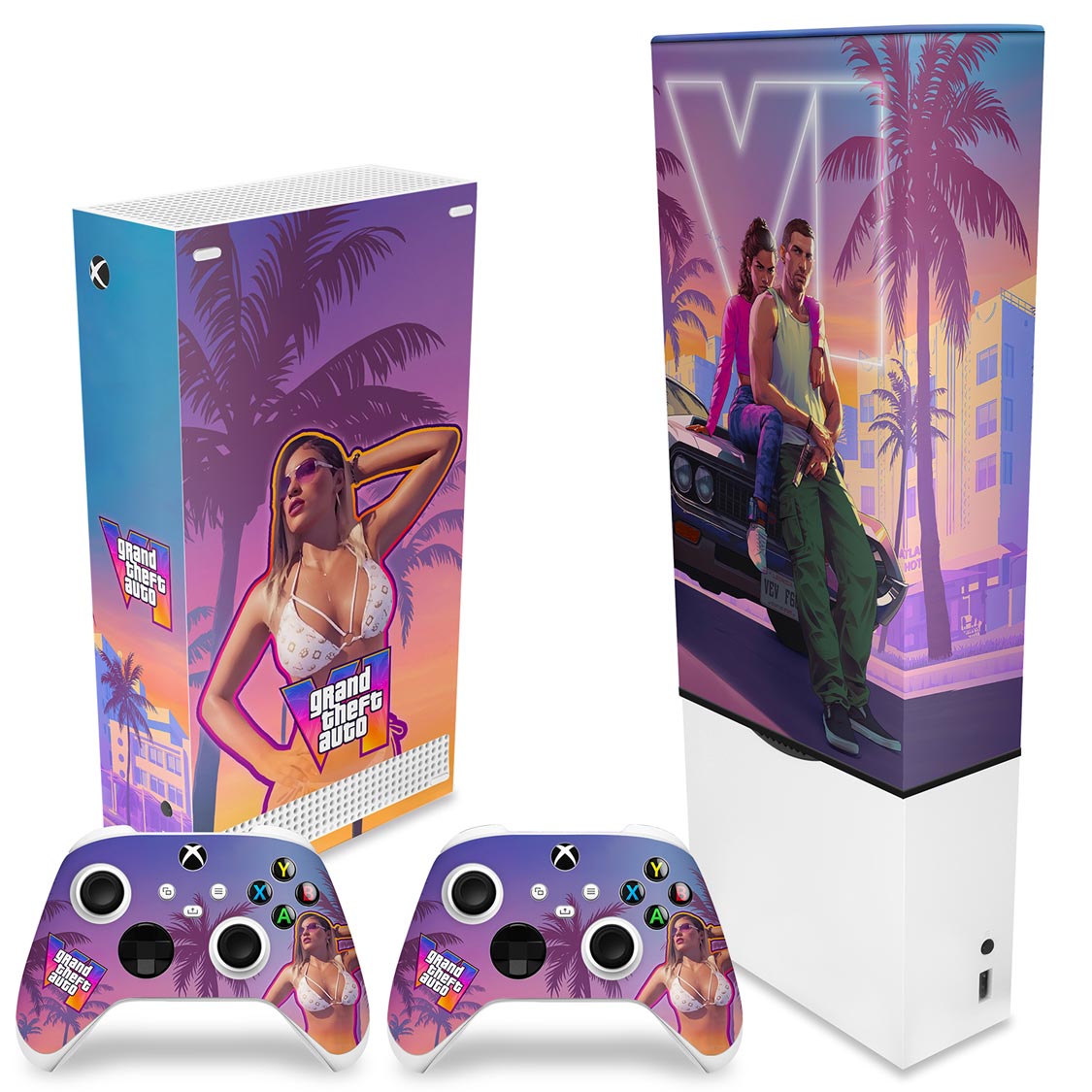 KIT Xbox Series S Capa Anti Poeira e Skin - GTA 6 VI - Pop Arte Skins
