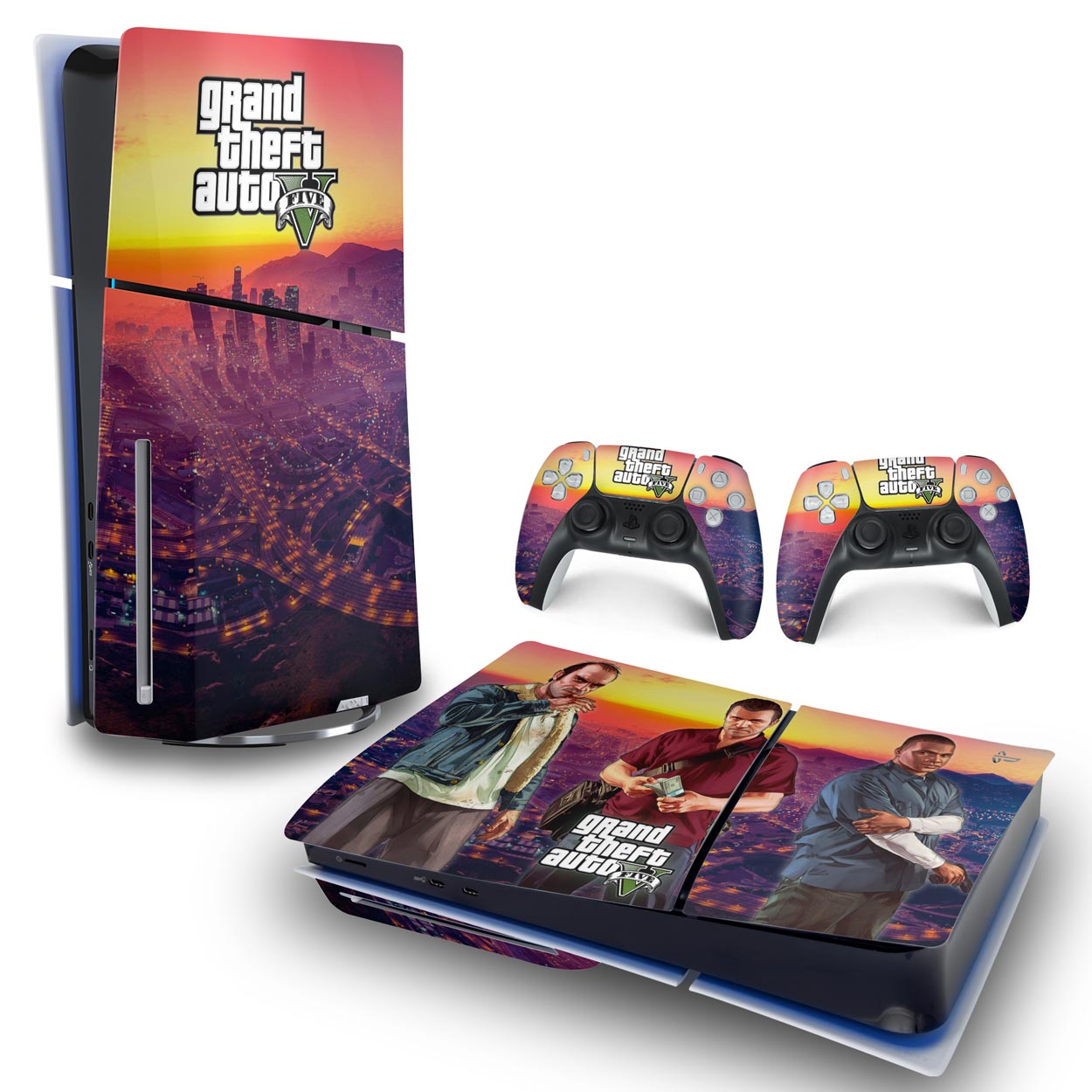 Skin PS5 Slim Horizontal GTA V Pop Arte Skins